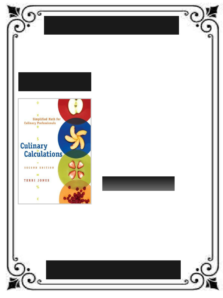 Culinary Calculations Simplified Math for Culinary Professionals 2nd ...
