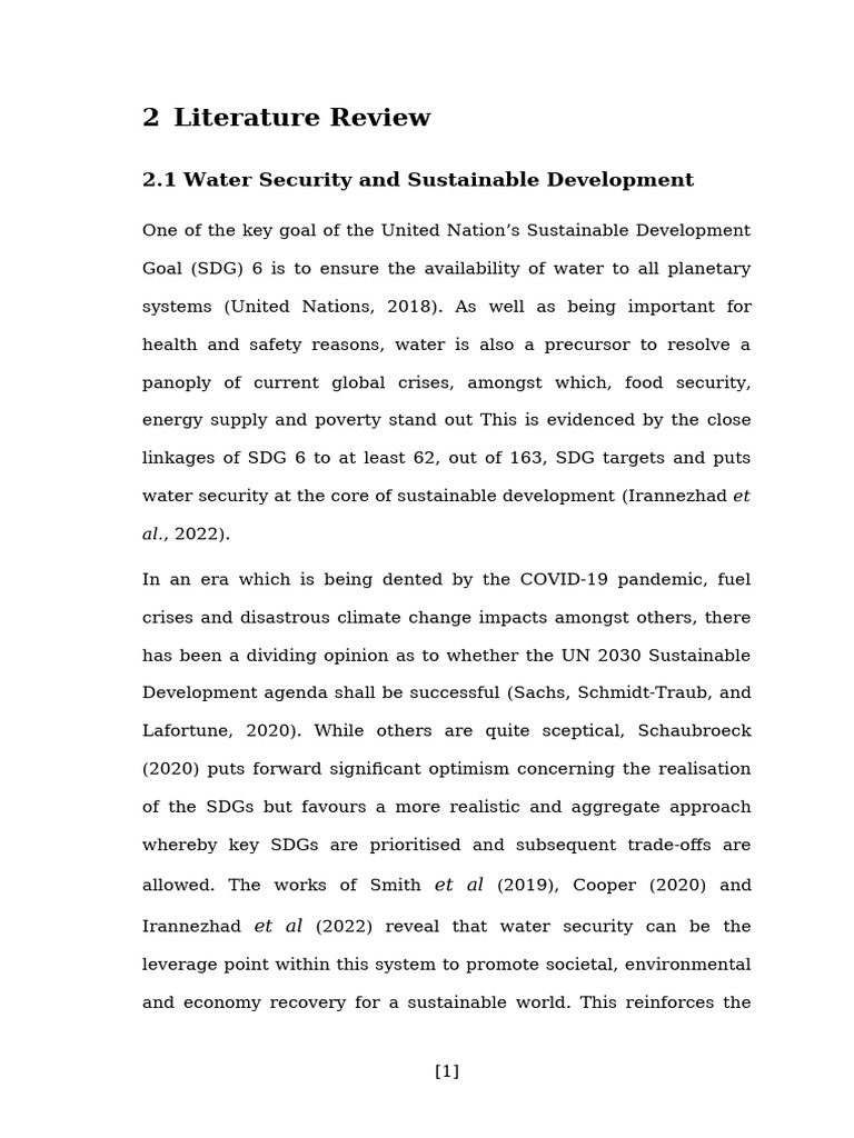 Chapter 2 Literature Review Draft 16.05.2022 | PDF | Natural Environment