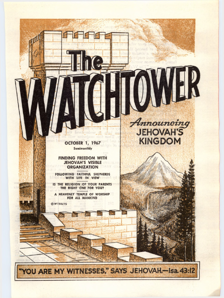 1967.08.01 Watchtower (W_E_19671001) Bible is an Organizational Book ...
