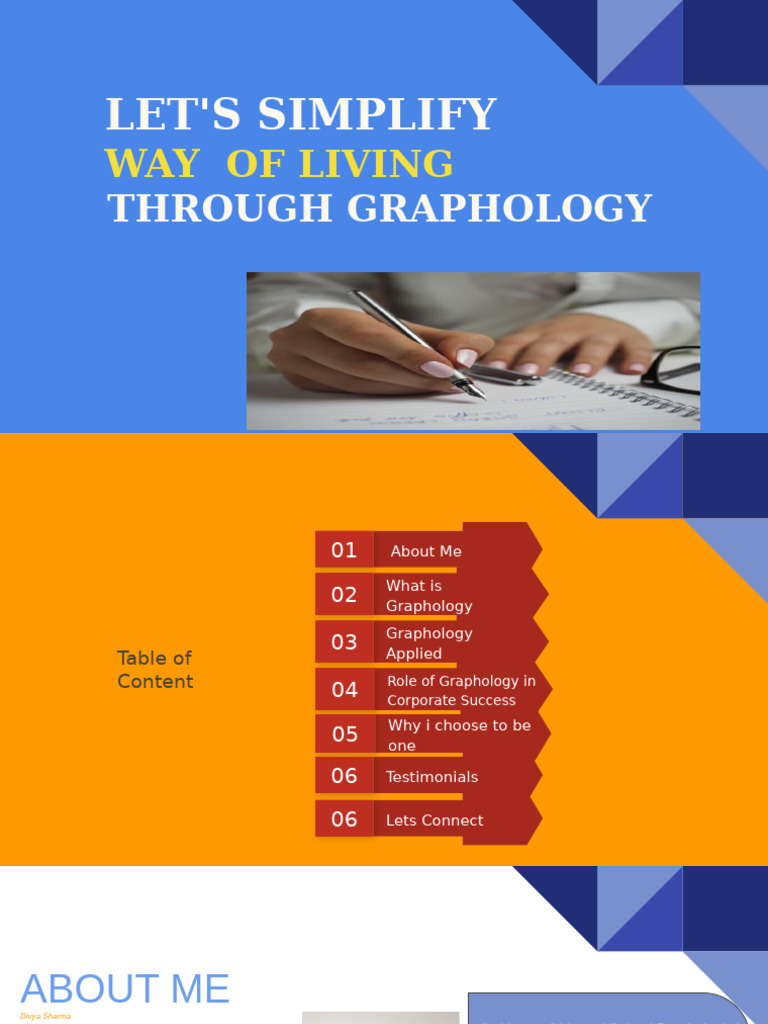 Let's Simplify Way of Living Through Graphology | PDF