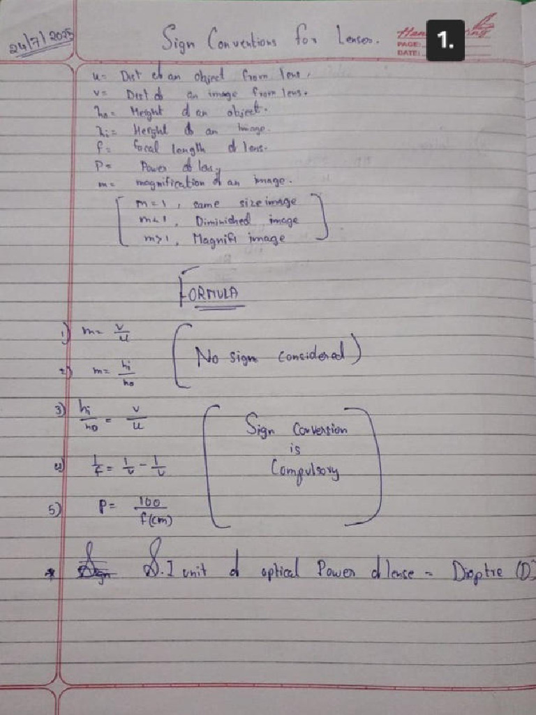 Lens Simplified Notes | PDF