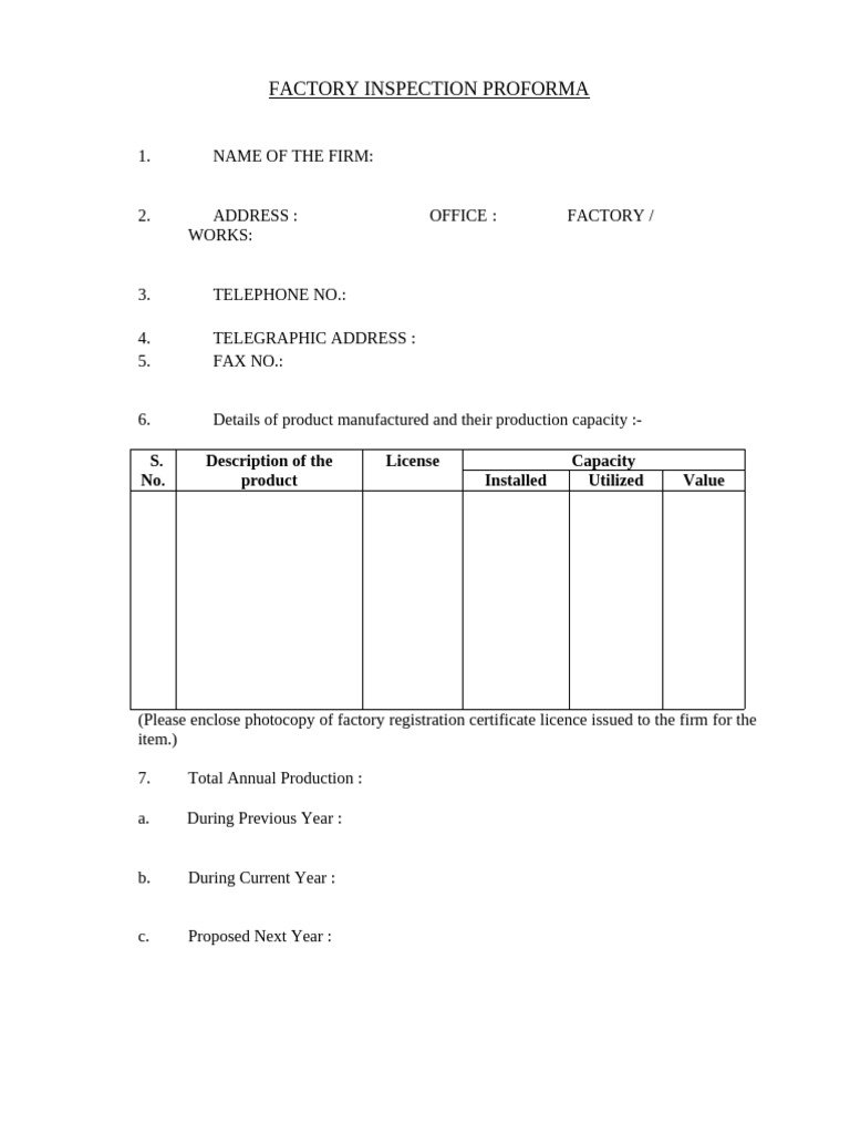 FACTORY INSPECTION PROFORMA - Insulator | PDF