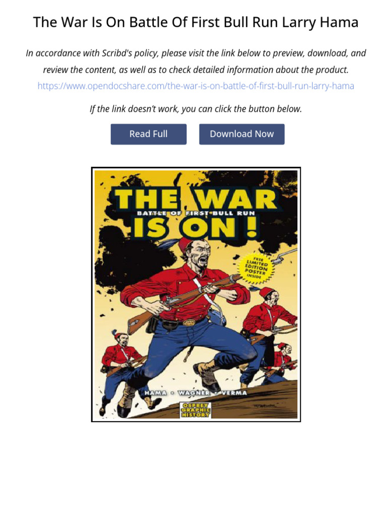 The War is On Battle of First Bull Run Larry Hama all chapters ...