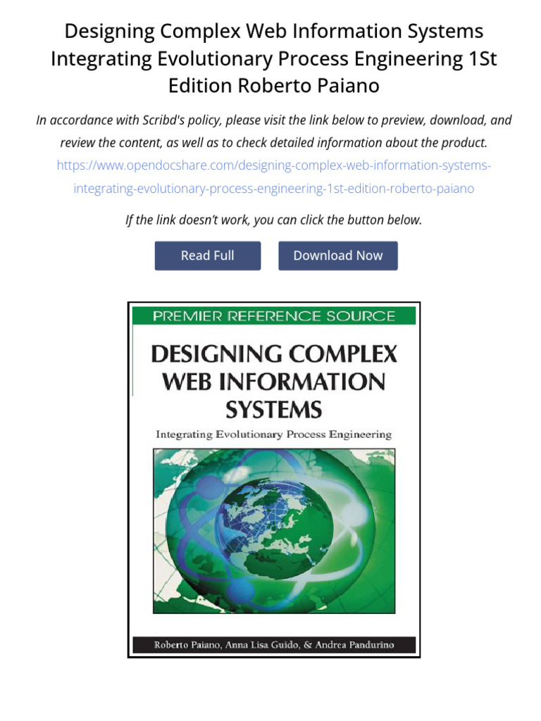 Designing complex web information systems integrating evolutionary ...