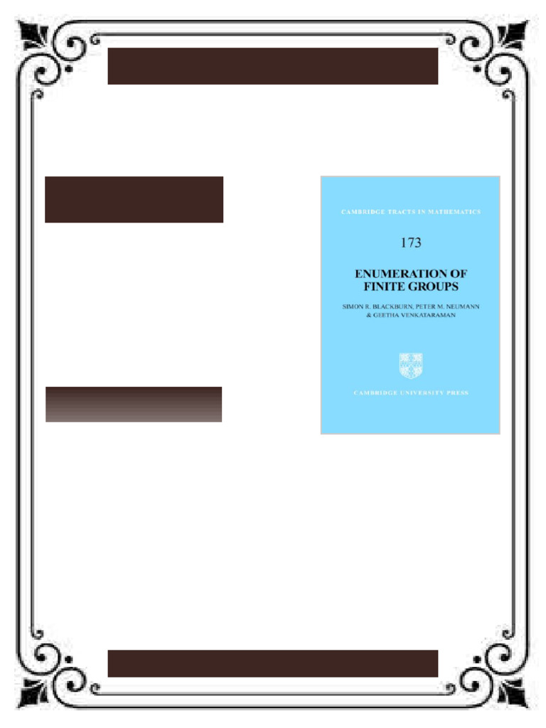 Enumeration of finite groups 1st Edition Simon R. Blackburn ebook ...