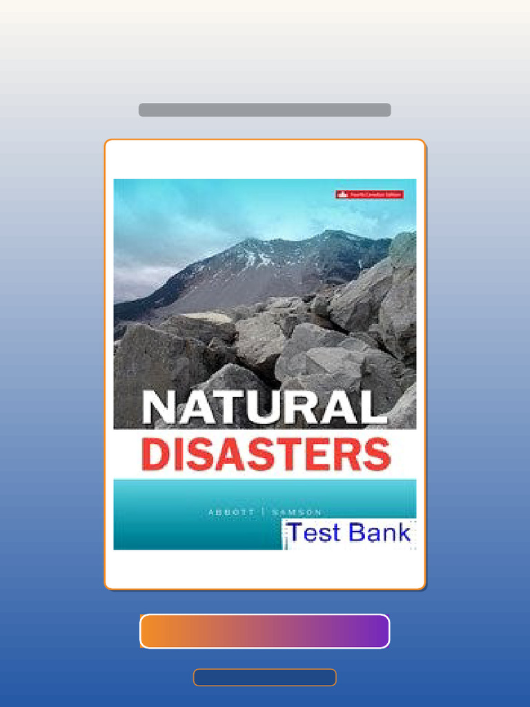 Natural Disasters Canadian 4th Edition Abbott Test Bank | PDF ...