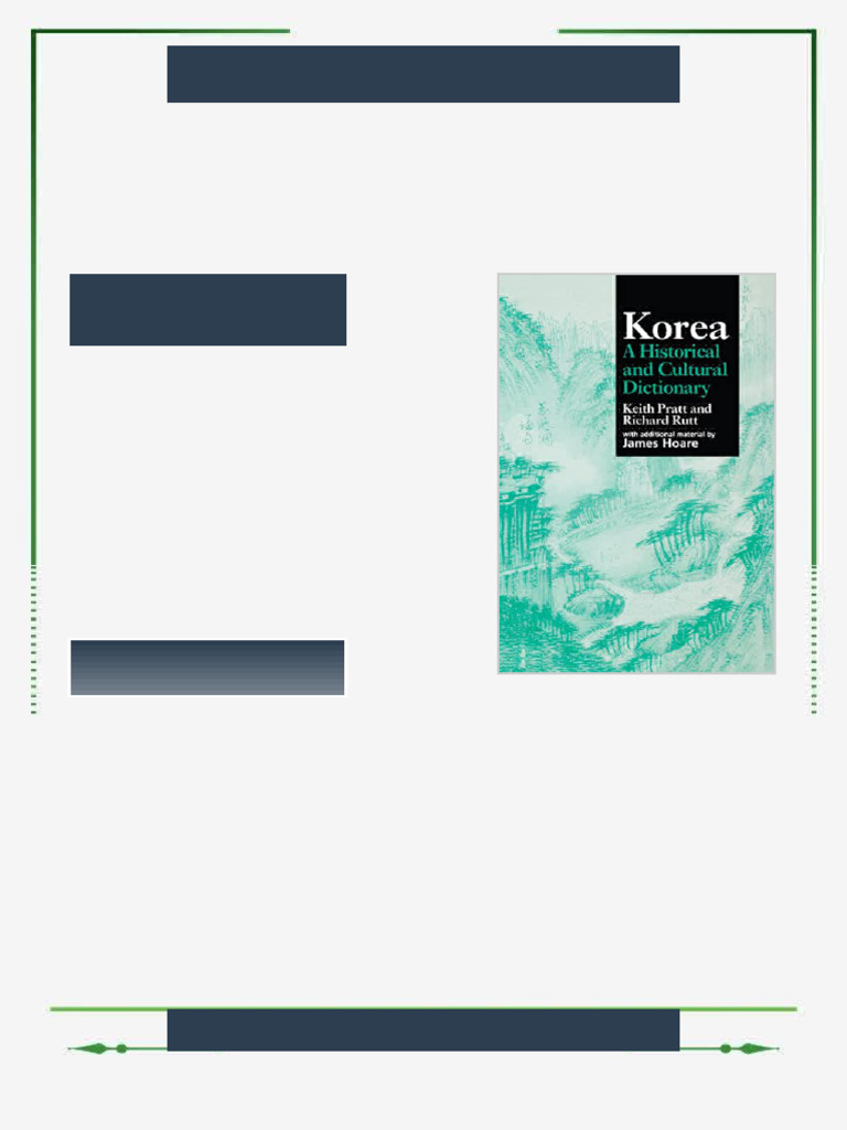 Korea A Historical and Cultural Dictionary 1st Edition Keith L. Pratt ...