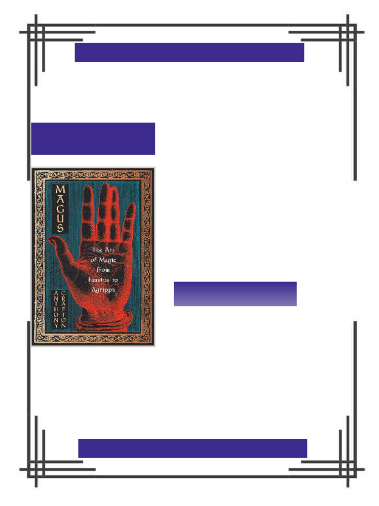 Magus The Art of Magic from Faustus to Agrippa Anthony Grafton eBook ...