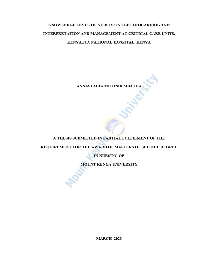 Final Thesis March 2023 | PDF | Myocardial Infarction | Electrocardiography