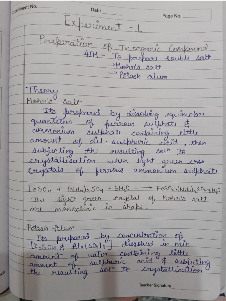 Chemistry Lab Manual Revised | PDF