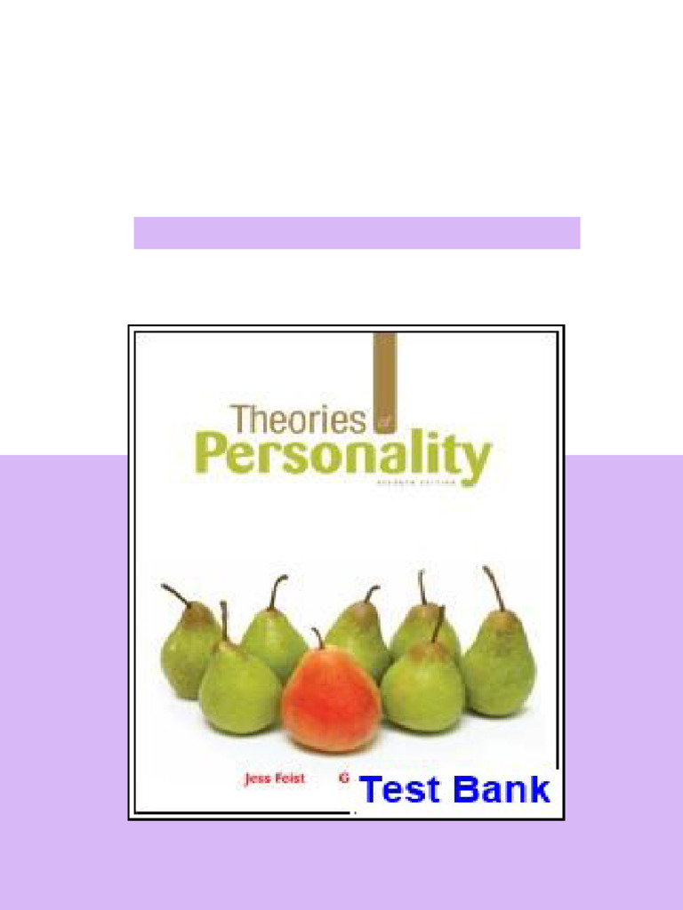 Theories of Personality 7th Edition Feist Test Bank - test bank and ...