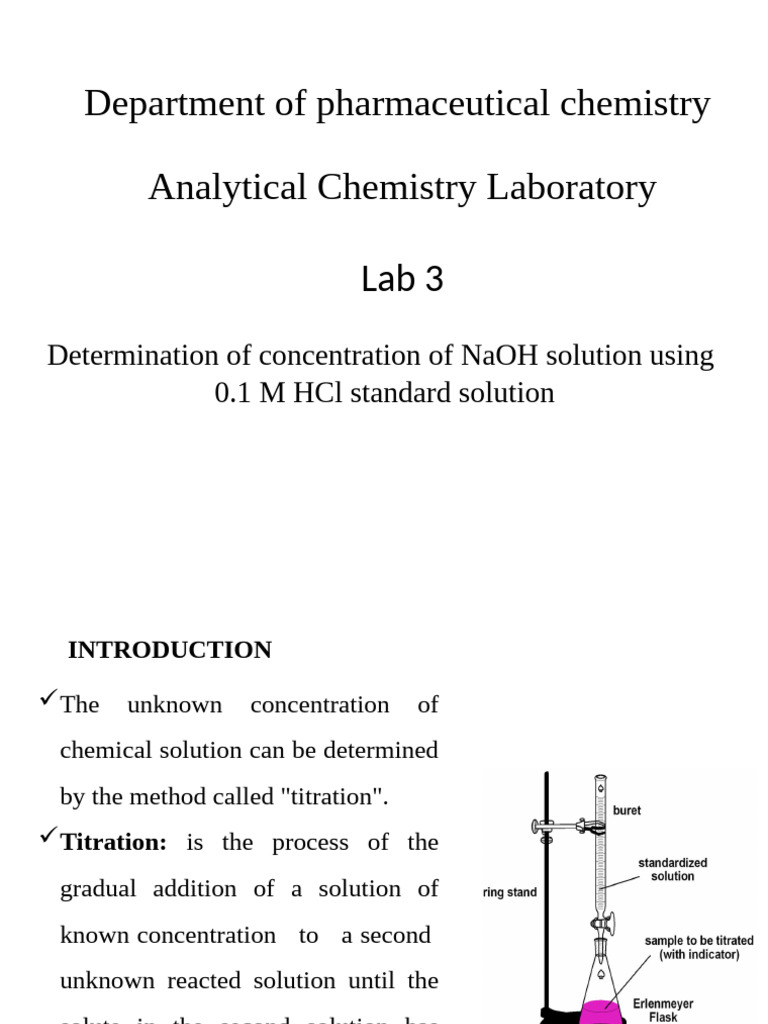 Lab 3 Determination NaOH | PDF | Titration | Chemistry