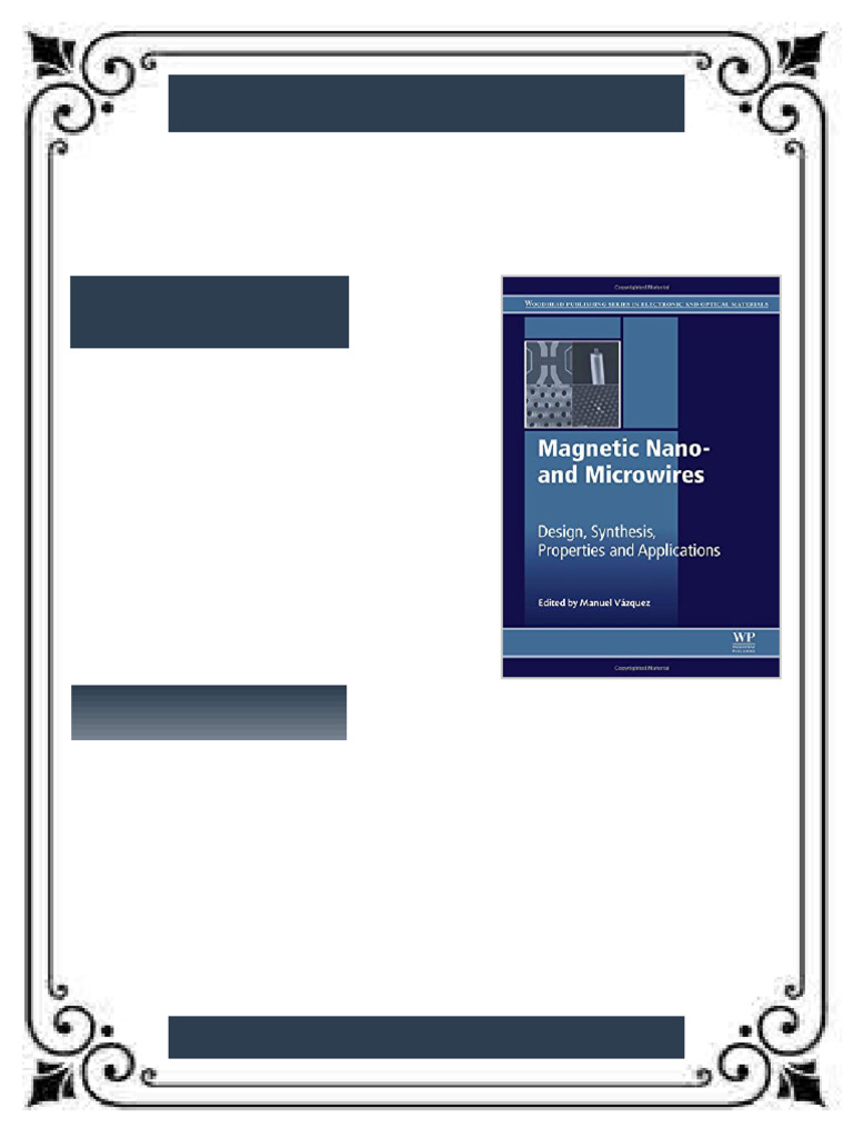 Magnetic Nano and Microwires Design Synthesis Properties and ...