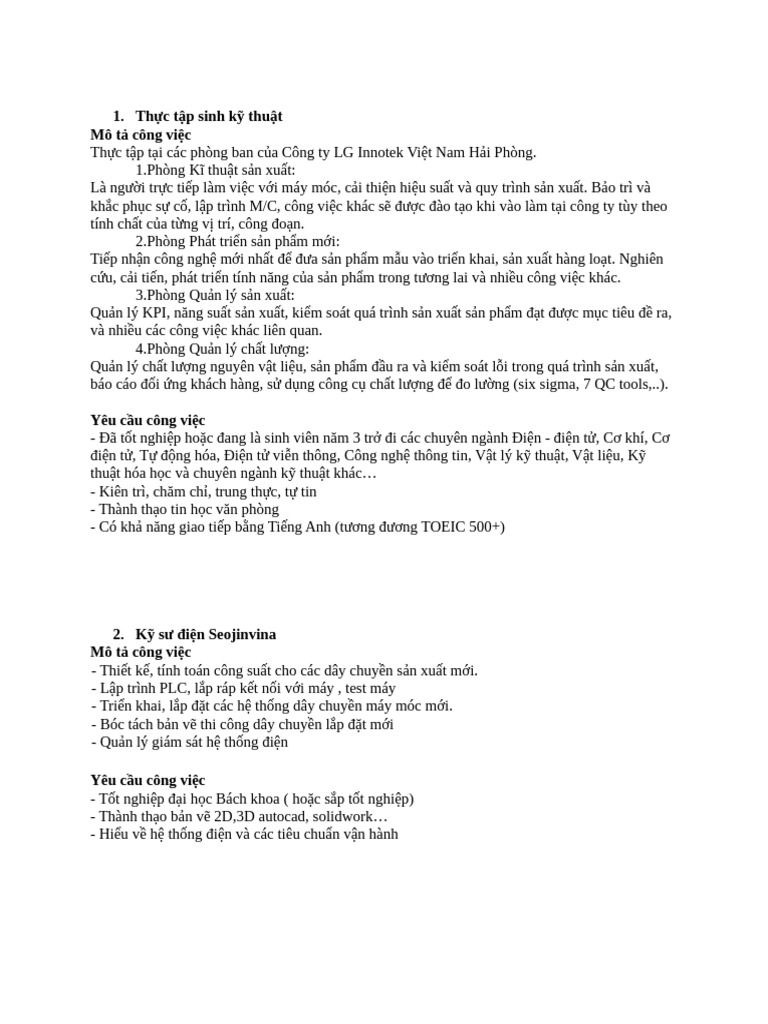 6 Job Description | PDF