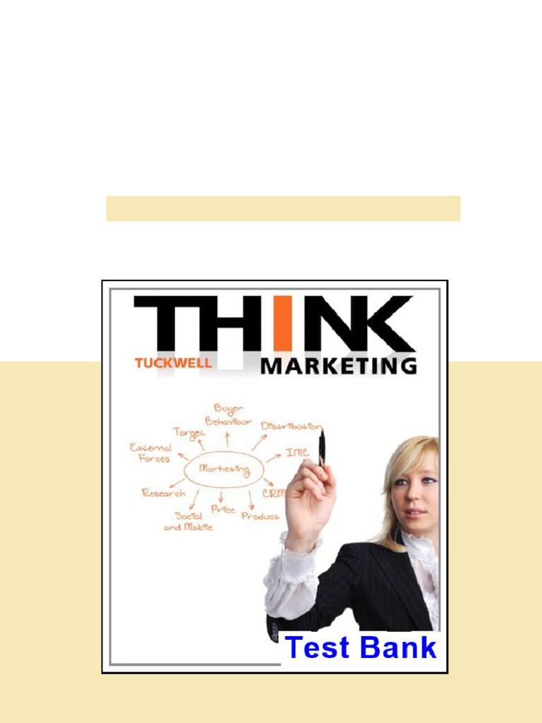 THINK Marketing First Canadian Edition Canadian 1st Edition Tuckwell ...