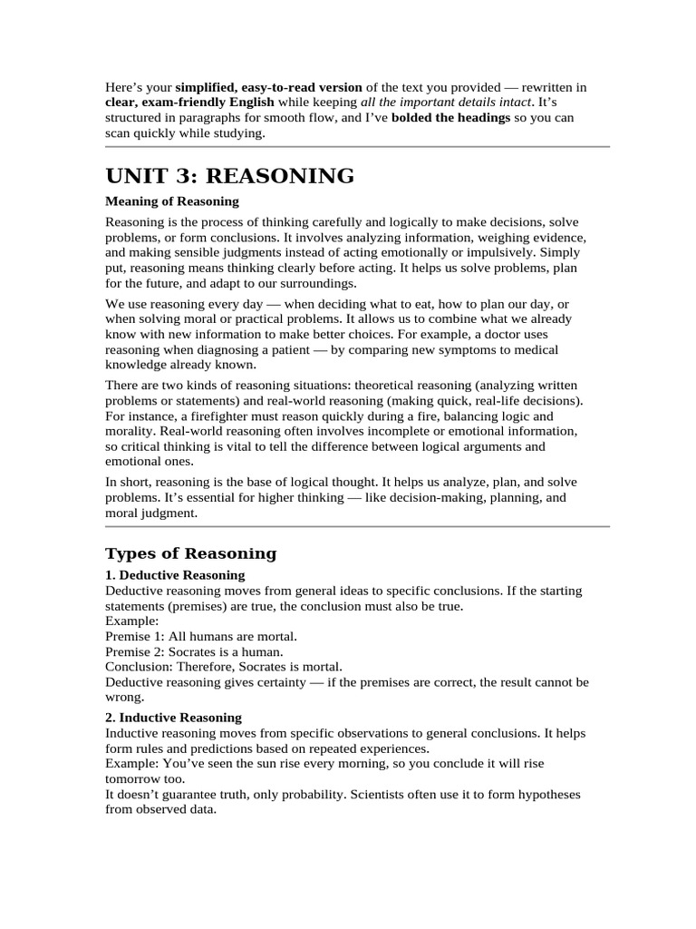 quick module 5 | PDF | Inductive Reasoning | Reason