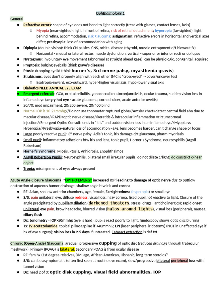 EENT CAT | PDF | Human Eye | Medical Specialties