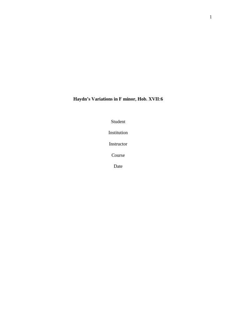 HaydnBibliography To Chicago Style 18th Edition Copy 2 | PDF | Sonata ...