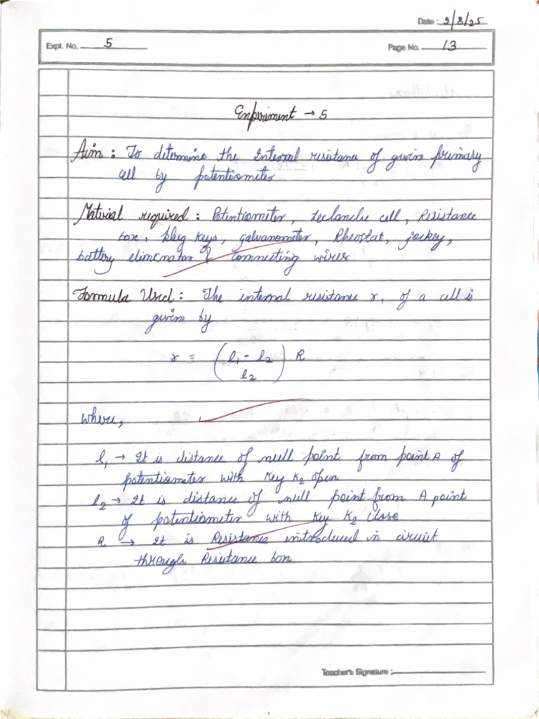 Physics Practical Class 12 3 | PDF