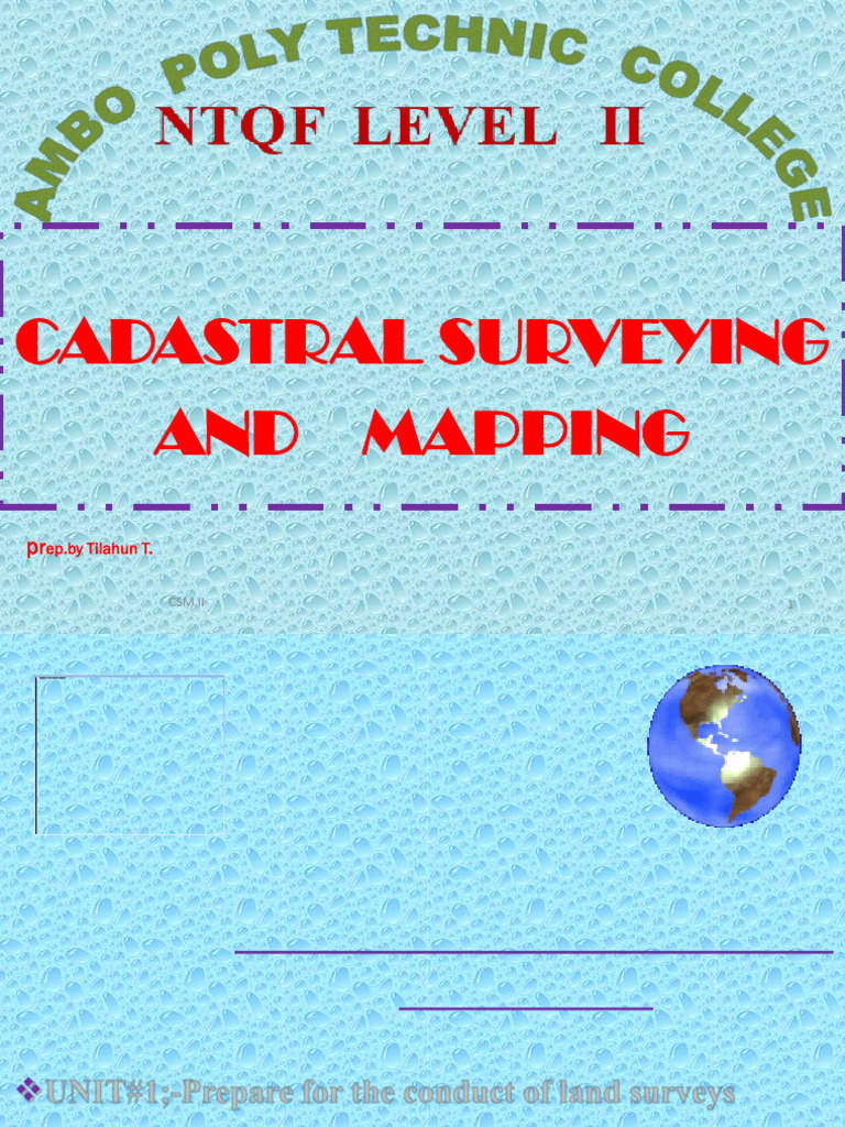 Conducting Basic Land Survey PPT | PDF | Surveying | Circle