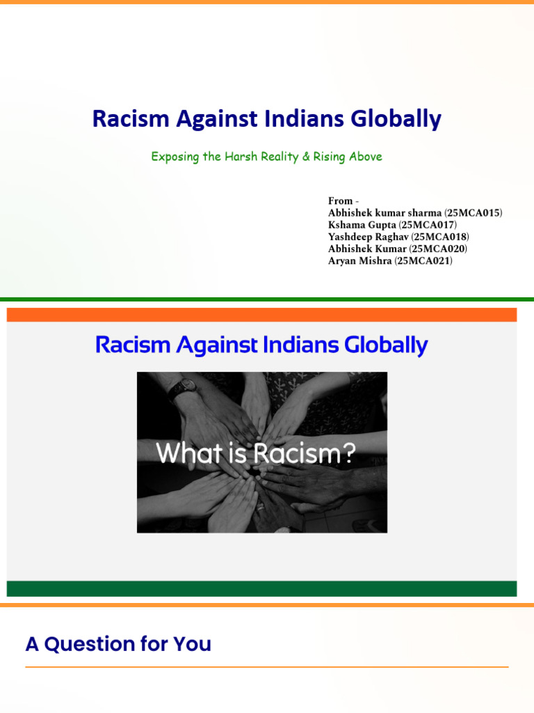 Global Racism Against Indians Exposed | PDF | Racism | Discrimination ...