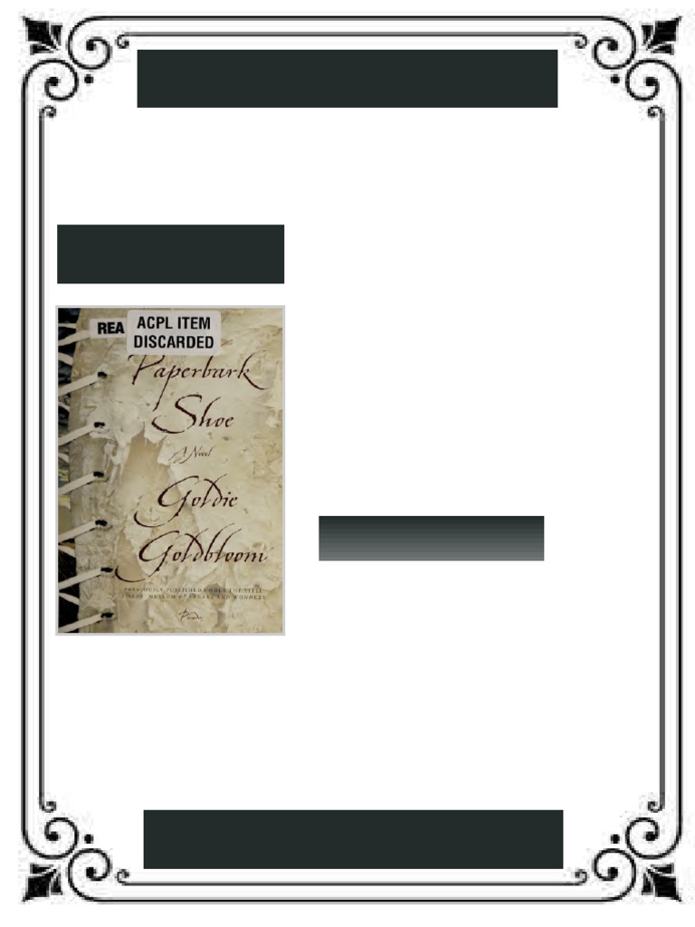 The Paperbark Shoe 1st Edition Goldie Goldbloom ebook fully ...