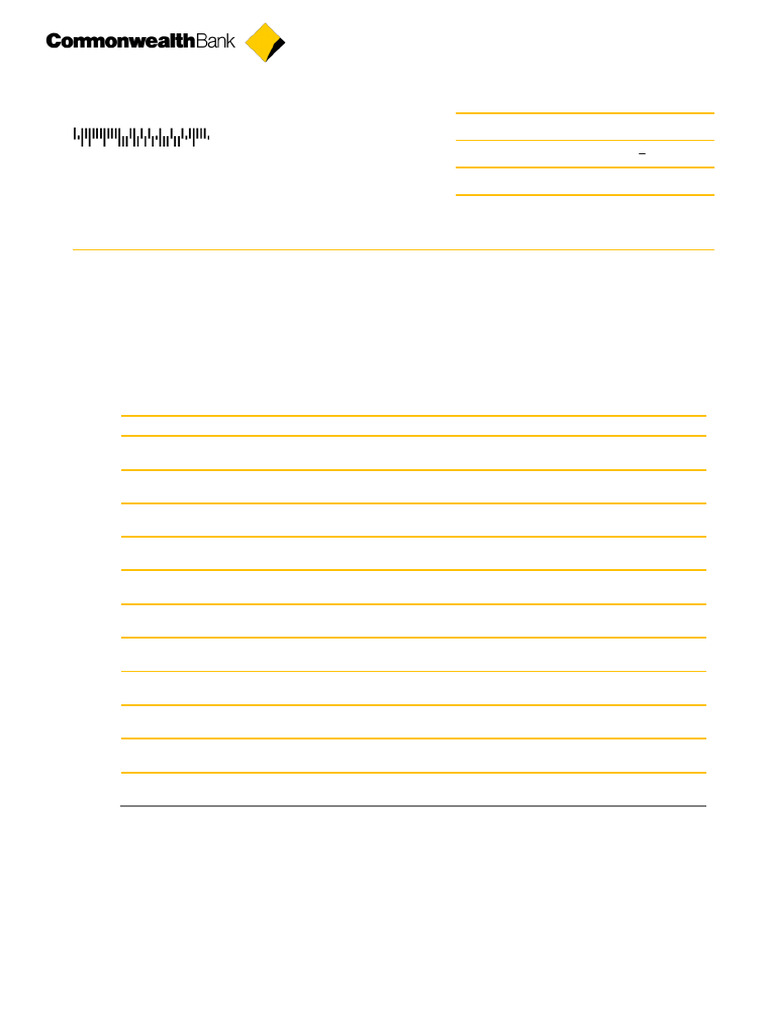 Commonwealth Bank Account Statement Summary | PDF | Debit Card | Banks