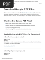 One-Page PDF Sample for Testing | PDF