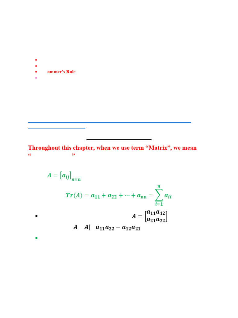 Chapter 3 Determinants | PDF | Determinant | Matrix (Mathematics)