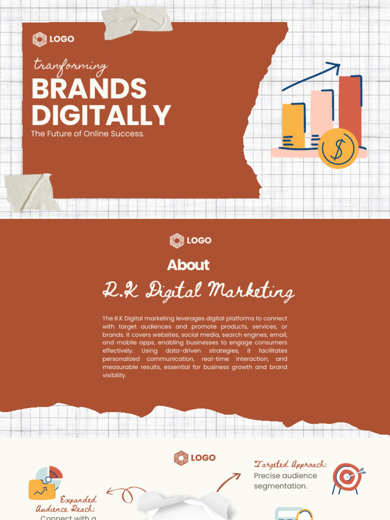 White Brown Scrapbook Modern Digital Marketing Presentation PDF | PDF | Advertising | Media ...