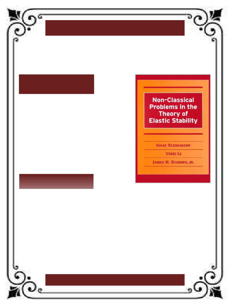 Non Classical Problems in the Theory of Elastic Stability 1st Edition ...