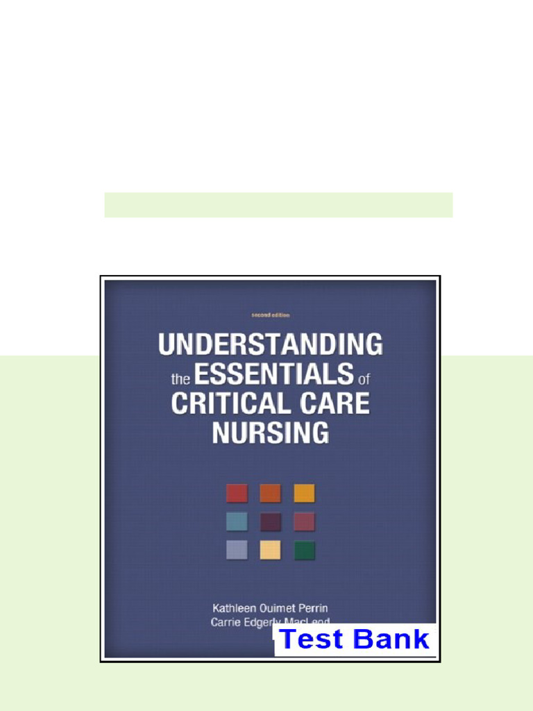 Understanding the Essentials of Critical Care Nursing 2nd Edition ...