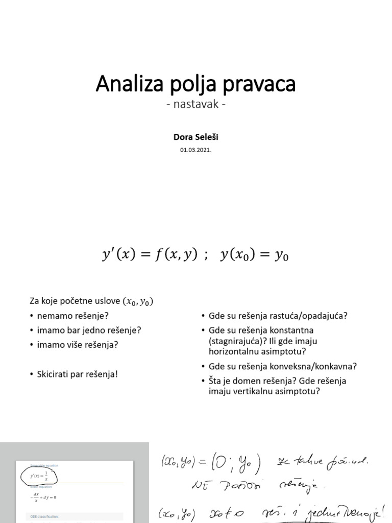 2.1 - Analiza Polja Pravaca | PDF