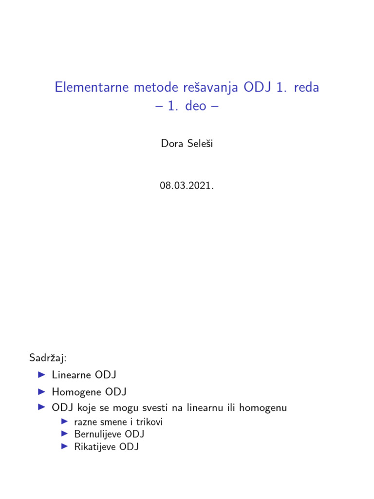 3.1 - Elementarne Metode-2021 | PDF