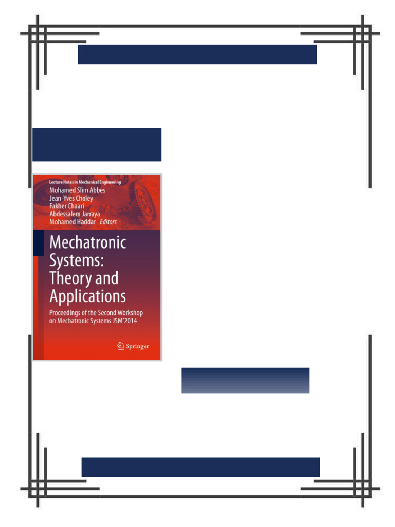 Image Based and Fractional Order Control for Mechatronic Systems Theory ...