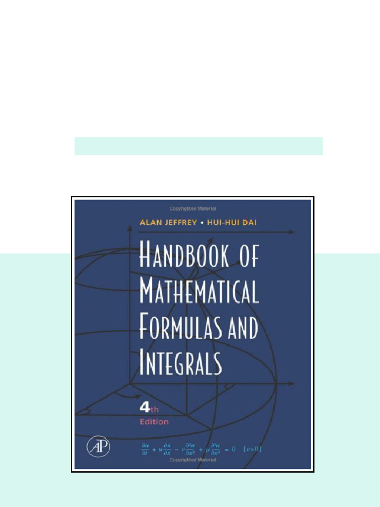 (Ebook) Handbook of Mathematical Formulas and Integrals by Alan Jeffrey ...