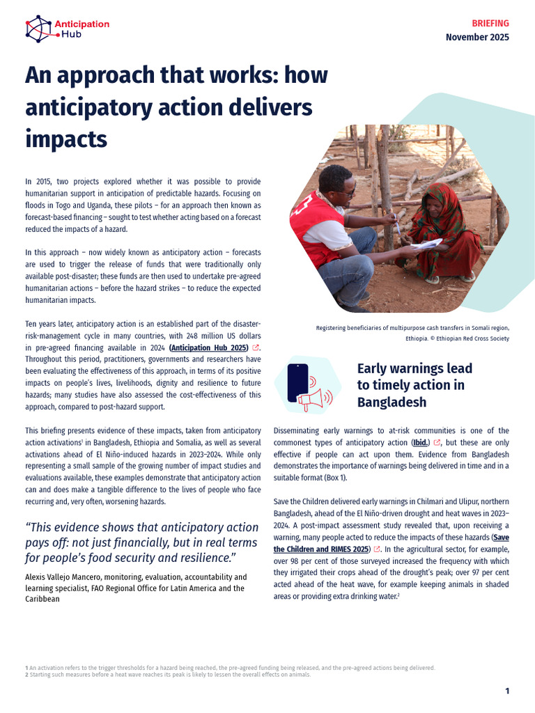 Anticipatory Action: Impact Evidence | PDF | Food Security | Drought