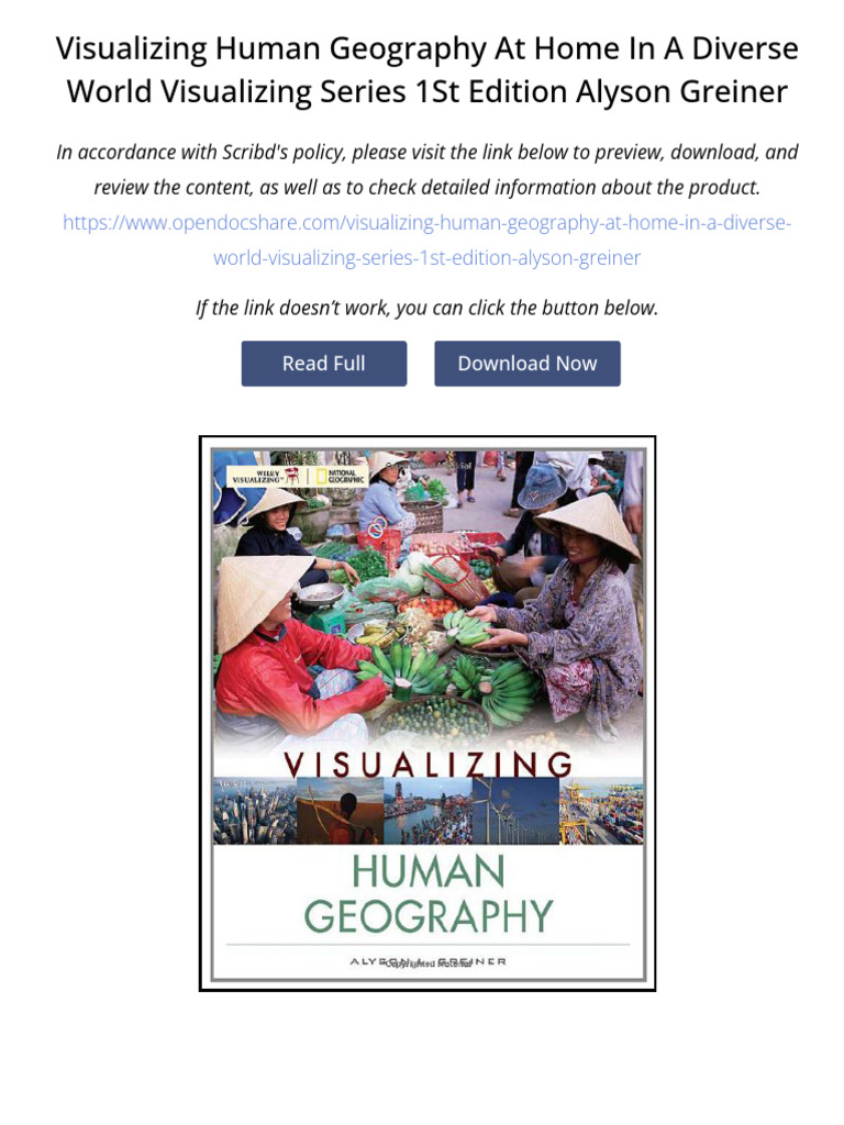 Visualizing Human Geography At Home in a Diverse World VISUALIZING ...