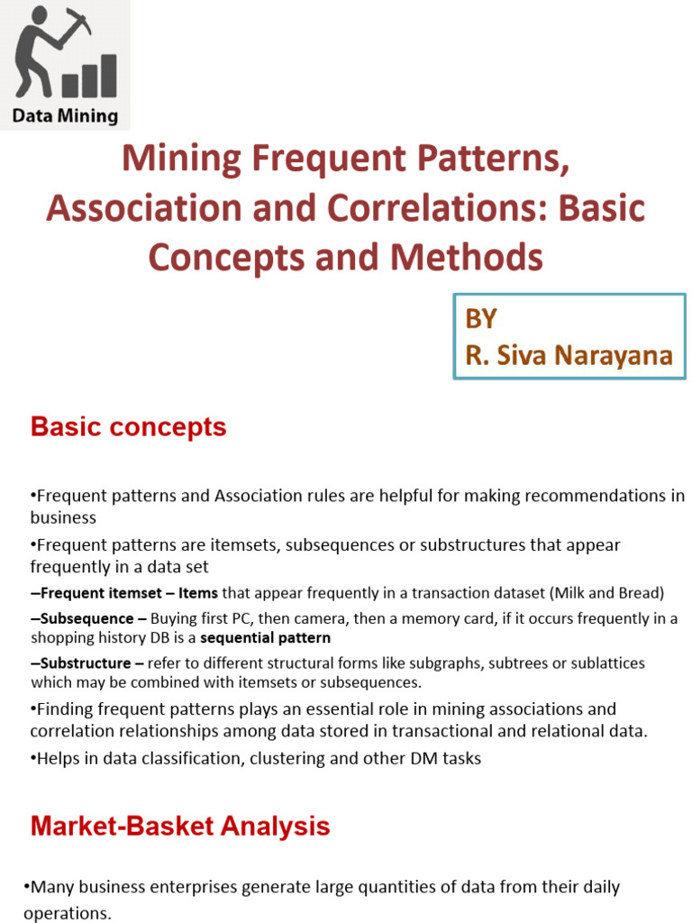Mining Frequent Patterns, Association and Correlations- Basic Concepts ...