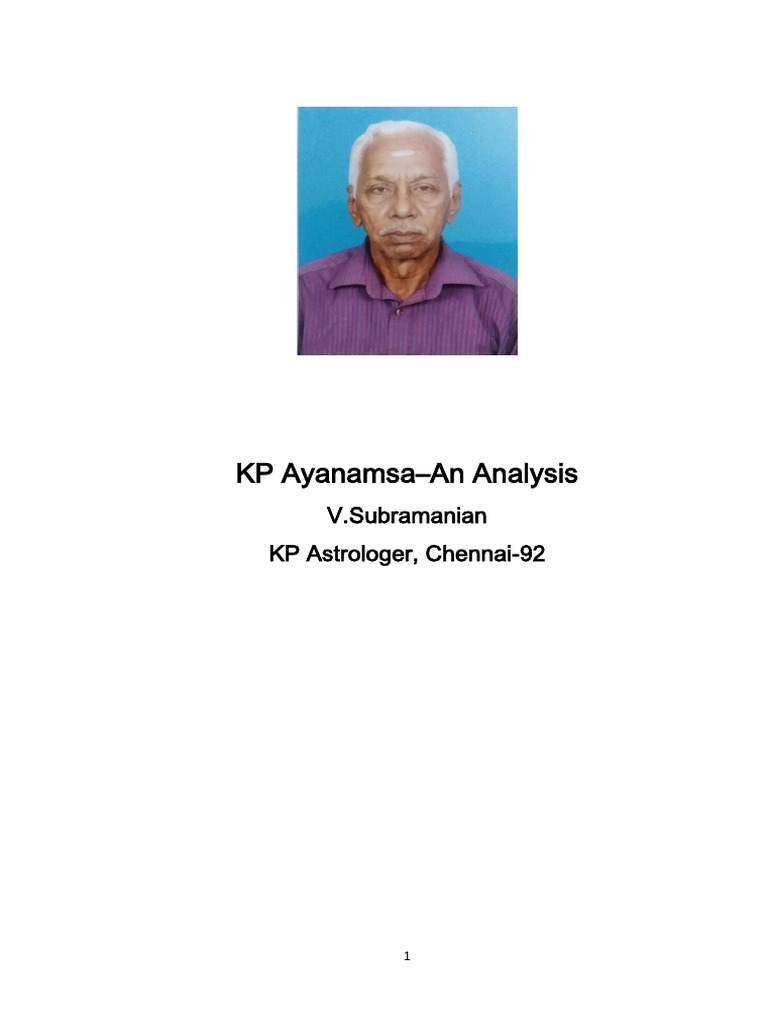 Ayanamsa VSubramanian Book English | PDF | Zodiac | Astronomy