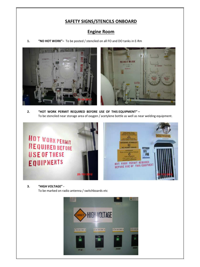 Essential Safety Signs for Vessels | PDF | Valve