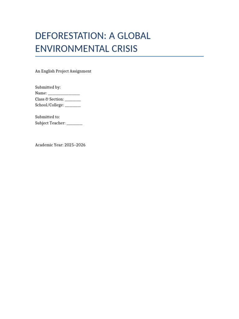 Deforestation Submission Ready Expanded v2 | PDF | Deforestation | Forests