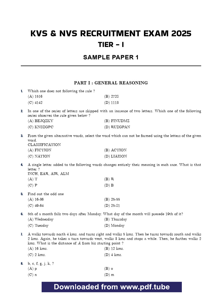 Kvs Tier 1 Sample Paper Set 01 | PDF | Atmosphere Of Earth | Computer ...