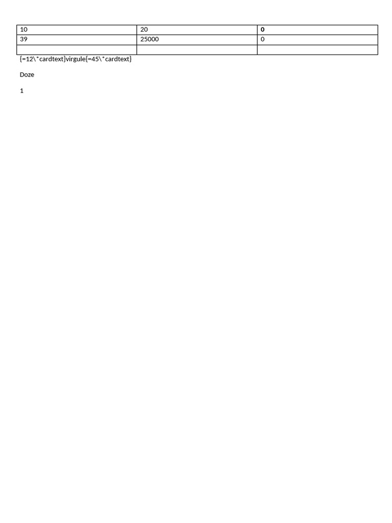 Formulas Word | PDF