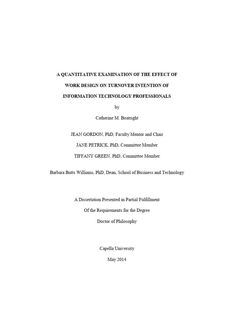 A Quantitative Examination of | PDF | Intention