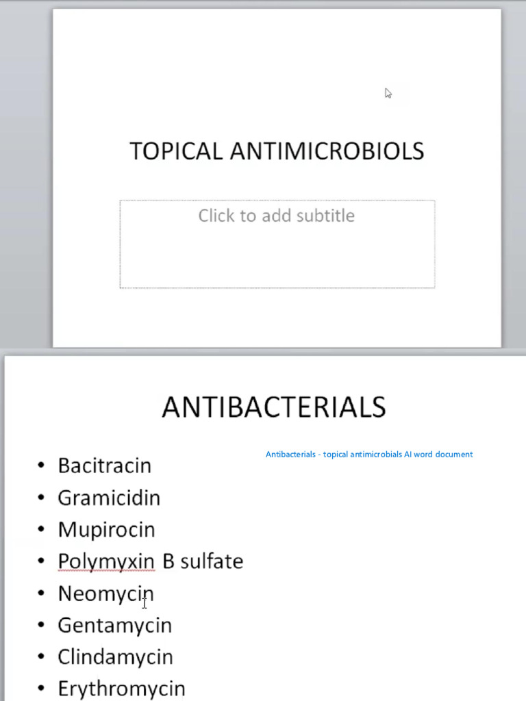 Topical Antimicrobials Overview | PDF
