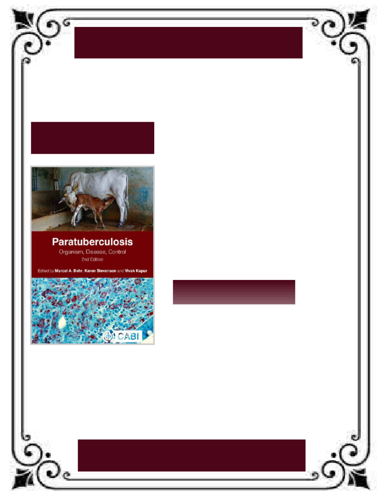 PARATUBERCULOSIS organism disease control 2nd Edition Marcel A. Behr ...