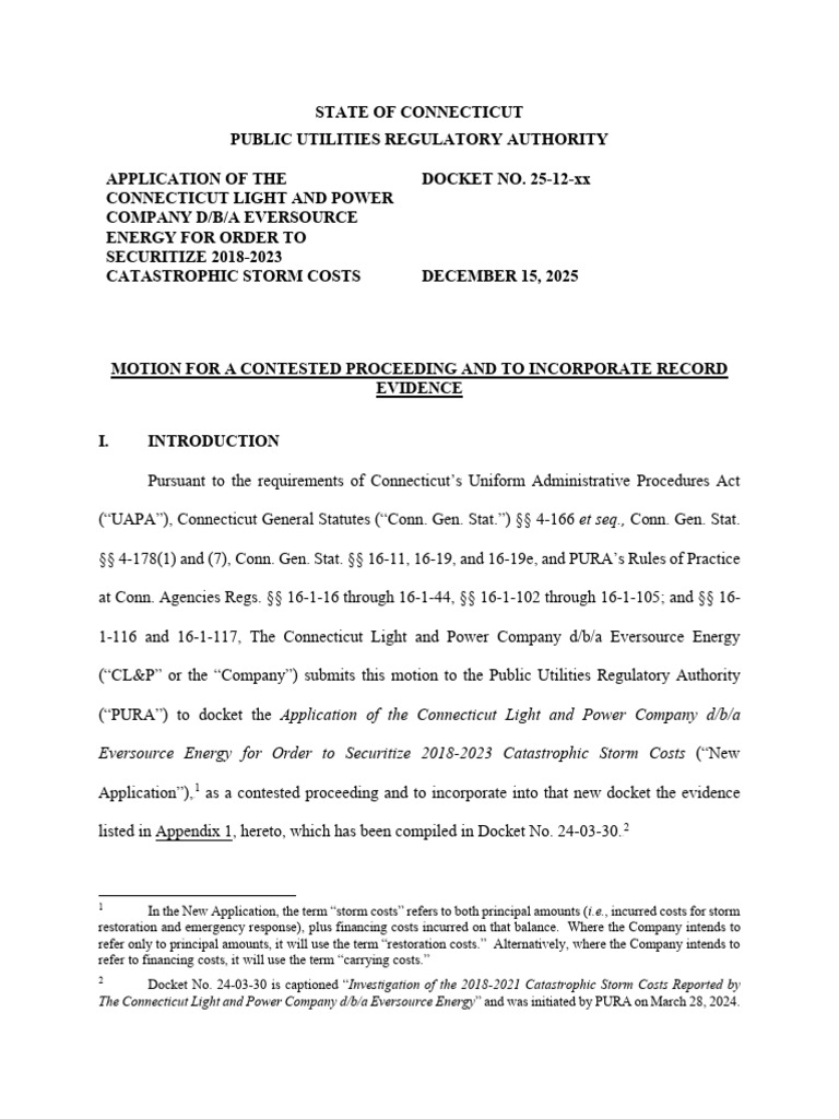 4. Motion for Contested Proceeding and to Incorporate Evidence (Final ...