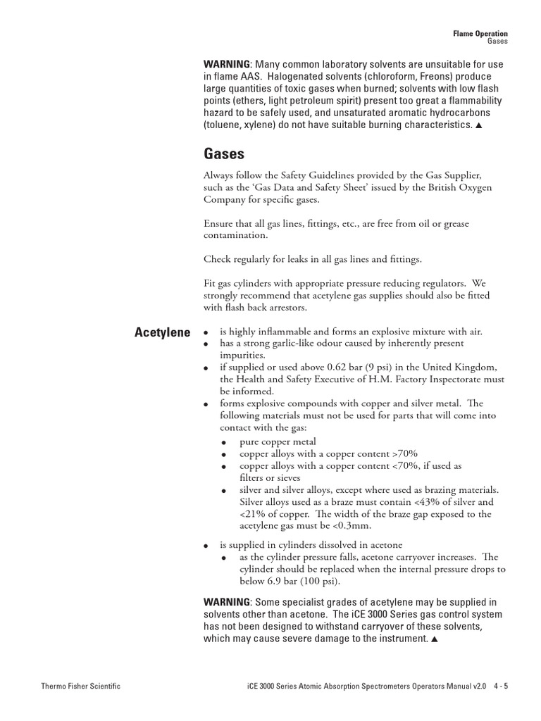 iCE 3000 Series Flame Operation Guide | PDF | Solvent | Copper