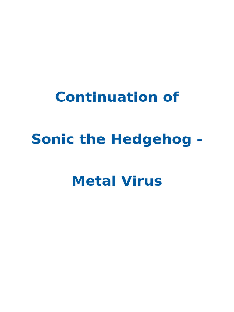 Sonic The Hedgehog - Metal Virus 2 | PDF